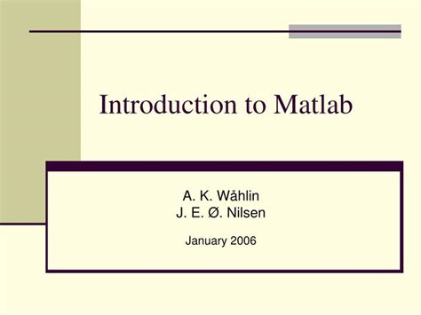Ppt Introduction To Matlab Powerpoint Presentation Free Download
