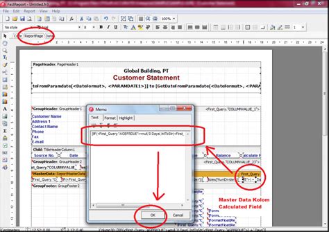 Menampilkan Age Of Due Pada Report Customer Statement