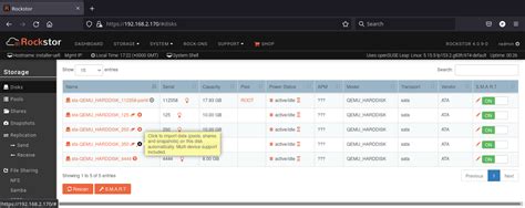 Disks — Rockstor Documentation