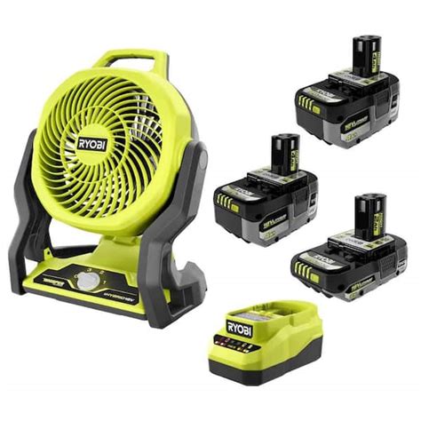 Ryobi One 18v Cordless Hybrid Whisper Series 7 1 2 In Fan With 2 0 Ah
