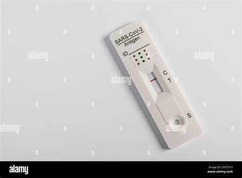 rapid sars cov 2 antigen test cassette with negative test result white