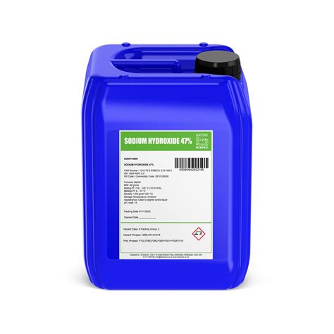 Sodium Hydroxide 47 25litres 6 Science