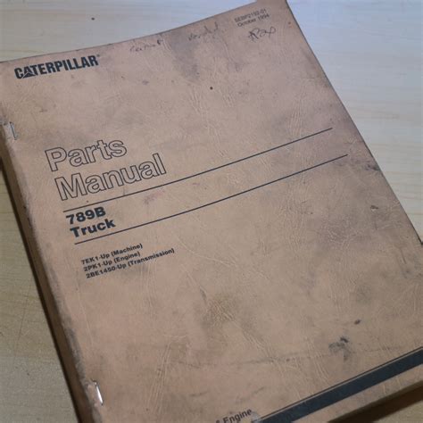 Cat Caterpillar 789b Dump Truck Parts Manual Book Catalog Mining Rock