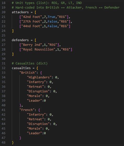 Combat Table Tweaks And Testing With Python Flintlock Games