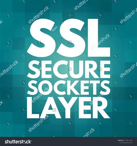 Ssl Secure Sockets Layer 약어 스톡 벡터 로열티 프리 1715811538