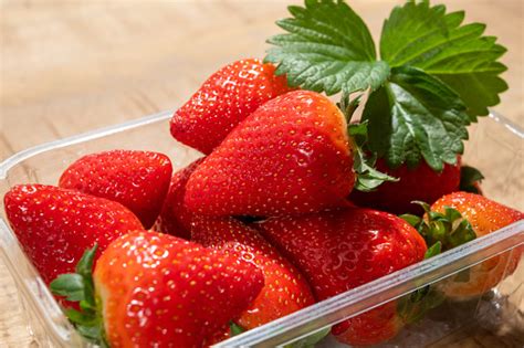 새로운 수확 잘 익은 빨간 달콤한 딸기의 플라스틱 상자 먹을 준비 0명에 대한 스톡 사진 및 기타 이미지 0명 계절 과일 Istock