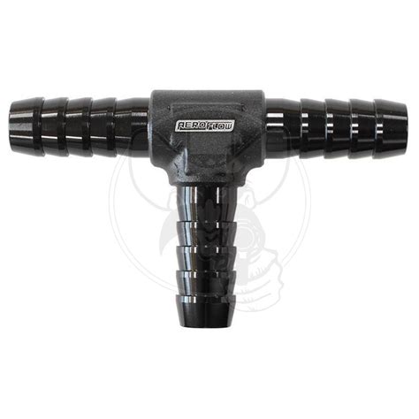 Af64 4201blk Aeroflow Aluminium Barb T Piece Black 532 4mm Black