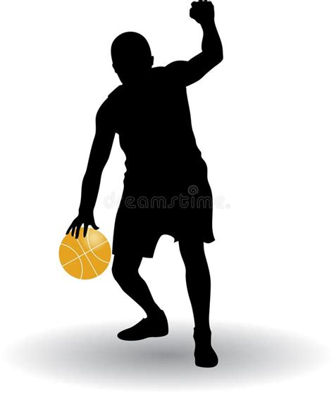 Силуэт баскетболиста иллюстрация вектора иллюстрации насчитывающей иллюстрации 90656665