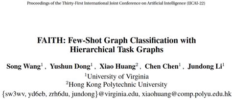 Ijcai 2022 Faith 基于分层任务图的小样本图分类 智源社区