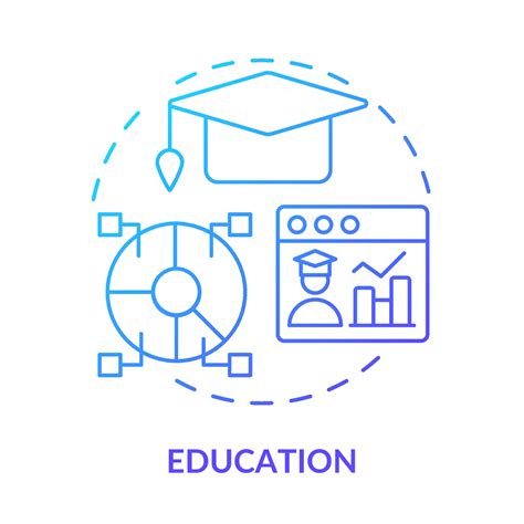 Education Blue Gradient Concept Icon Big Data Application Abstract