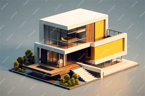 Modelo De Casa Tridimensional Foto Gratis