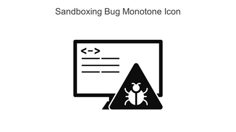 sandboxing bug monotone icon in powerpoint pptx png and editable eps