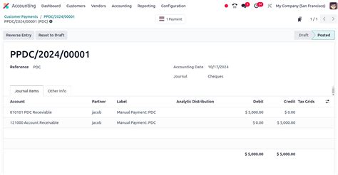 How To Manage Post Dated Pdc Cheques Of Customer Invoices In Odoo 18