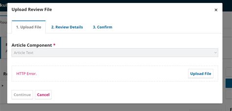 error when upload document in review and revision step on ojs 3 3