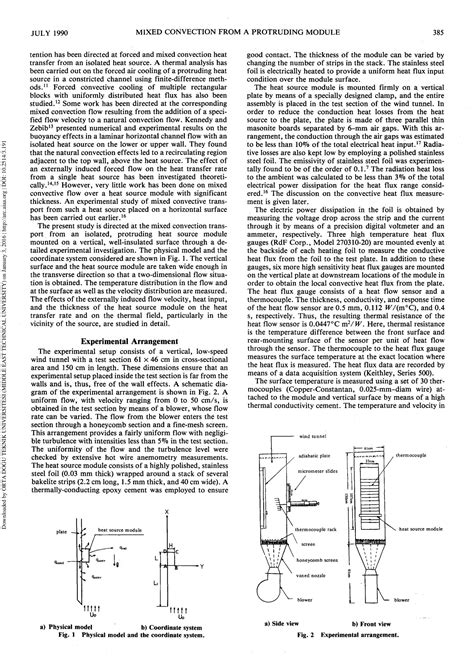 Solution Mixed Convection Transport From A Protruding Heat Source Module On A Vertical Surface