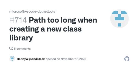 Path Too Long When Creating A New Class Library · Issue 714 · Microsoftvscode Dotnettools · Github