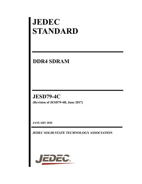Ddr4 Sdram Standard Jesd79 4c