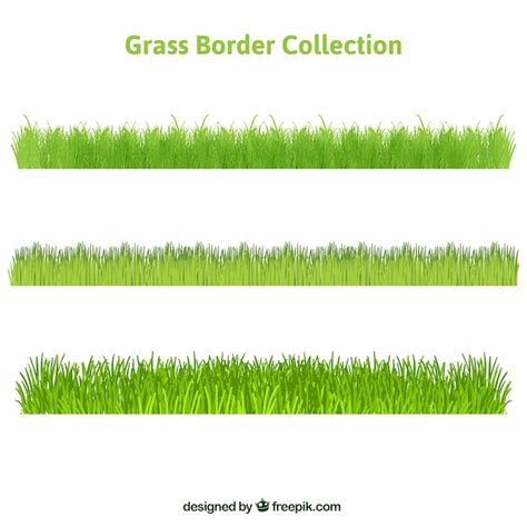 Free Vector Green Grass Set