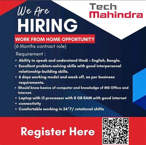 vishal anand on linkedin techmahindra hiring fresher customersupport workfromhome