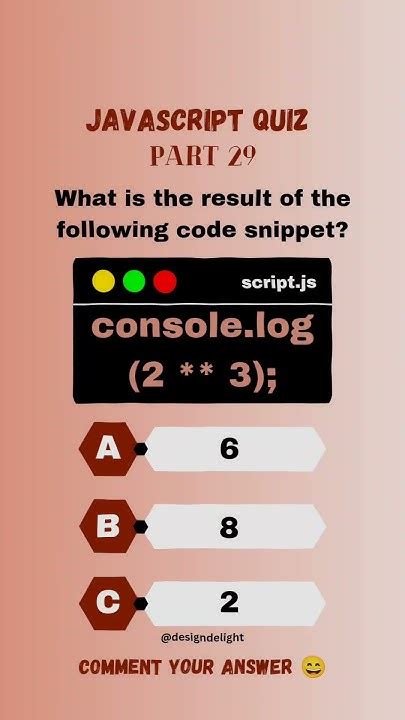Javascript Quiz Part 29 Comment Your Answer 😄 Js Javascriptquiz Youtube