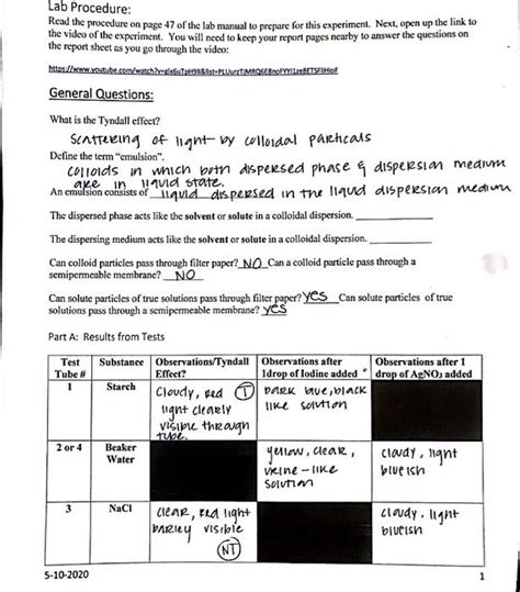 Solved Lab Procedure Read The Procedure On Page 47 Of The