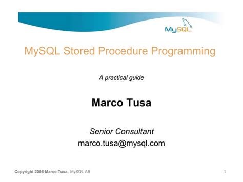 mysql developing store procedure pdf databases computer software and applications