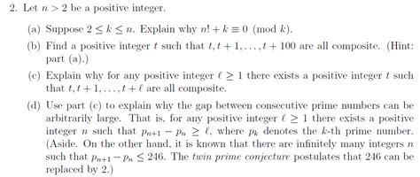 solved 2 let n 2 be a positive integer a suppose 2 1
