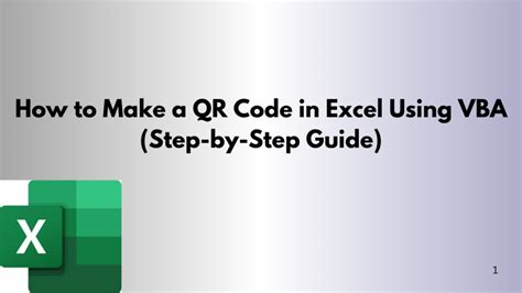 Step By Step Guide On How To Make A Qr Code In Excel Vba Steps Bonus
