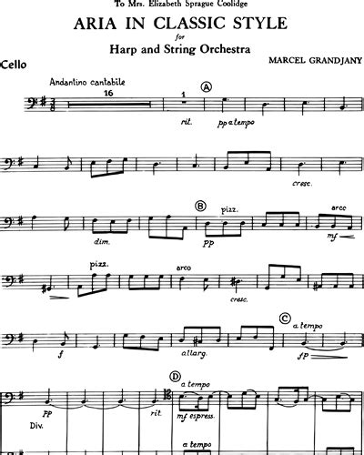 Aria In The Classic Style Sheet Music By Marcel Grandjany Nkoda