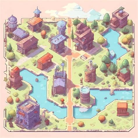 A first person view of a simplistic 2D mini game map by Zosia Zielińska Playground