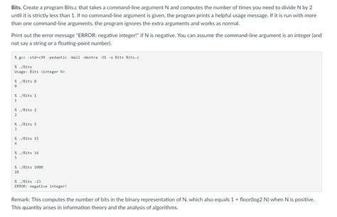 Solved Bits Create A Program Bitsc That Takes A