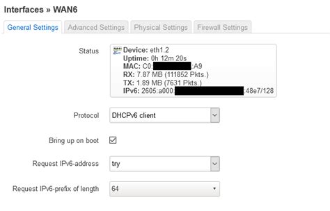 detailed logs for upstream dhcpv6 to wan6 interface on router