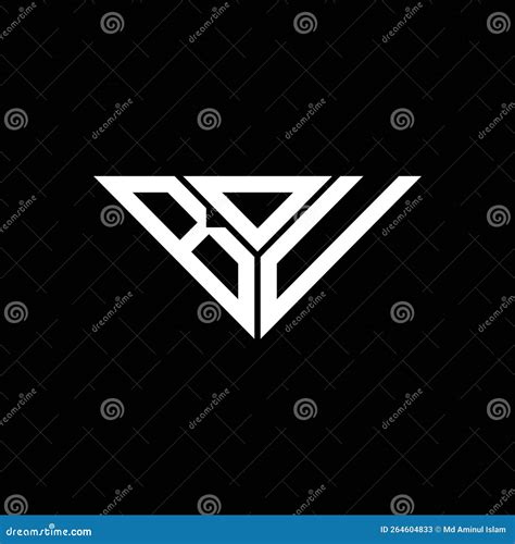 Bdu Letter Logo Creative Design With Vector Graphic Stock Vector