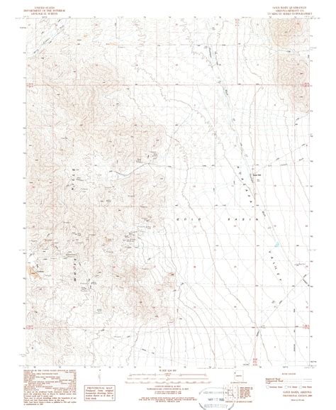 Classic Usgs Gold Basin Arizona 7 5x7 5 Topo Map Mytopo Map Store