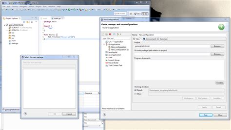 Go Issue Running Golang Hello World In Eclipse Stack Overflow
