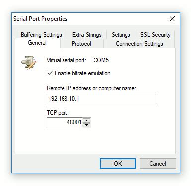 Client Virtual Port Properties Serial Port Redirector User Manual