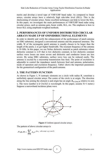 Side Lobe Reduction Of Circular Array Using Taylor Distribution