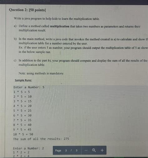 Solved Question 2 50 Points Write A Java Program To Help