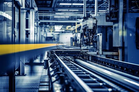 工业车间里的自动化生产线高清图片下载 正版图片600888072 摄图网