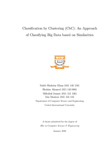 Pdf Classification By Clustering Cbc An Approach Of Classifying