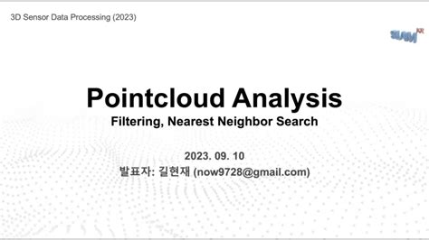 3d Point Cloud Data Processing Chapter 6pointcloud Analysis 1