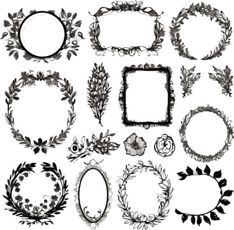 Premium Photo Floral Border Flower Frame Botanical Border Blossom Edge Flowering Border Design