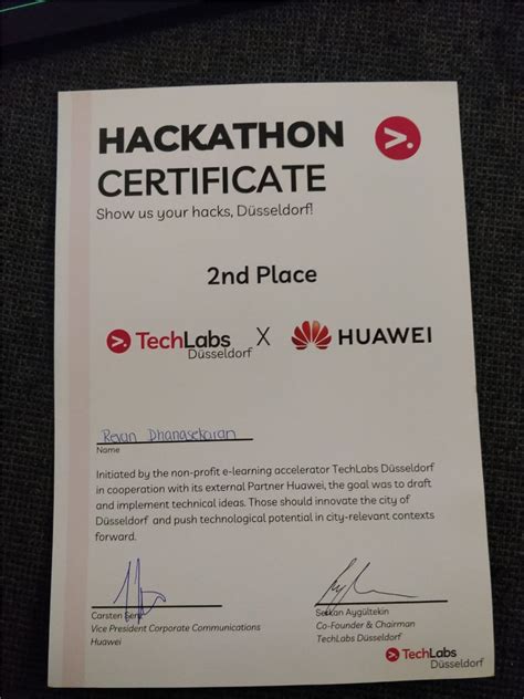 Revan Kumar Dhanasekaran On Linkedin Hackathon Artificialintelligence Dusseldorf Techlabs