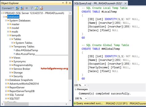 Sql Create Table Statement
