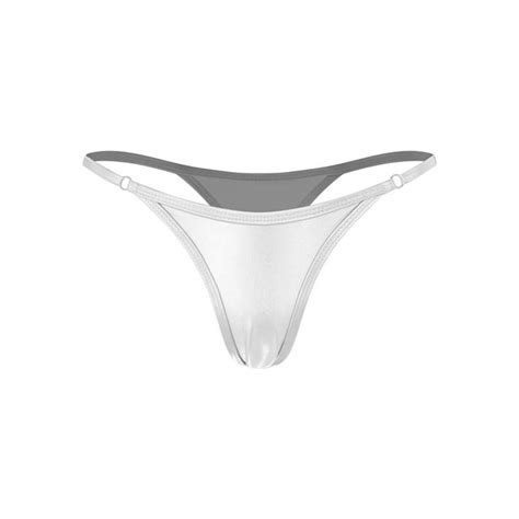 Zaldita Women Low Rise Thong G String Holographic Shiny Metallic