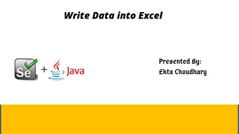 Excel Operations Using Poi How To Write Data Into Excel Youtube
