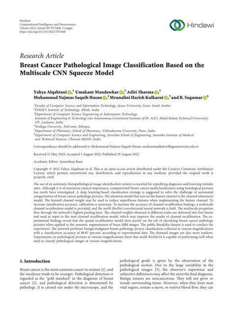 pdf breast cancer pathological image classification based on the