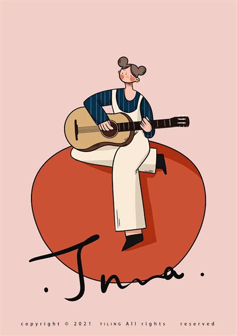 描边风插画人物绘制 Illustration By 壹零 花瓣网