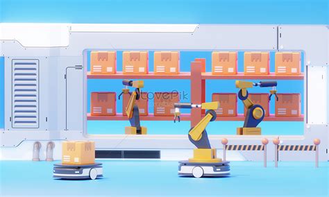 3d 물류 창고 장면 배경 사진 및 창의적인 일러스트 무료 다운로드 Lovepik