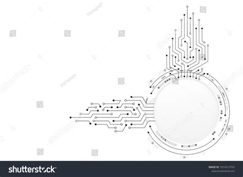 Vector Circuit Board Pattern Technology Background Stock Vector